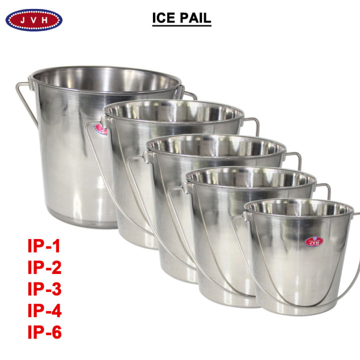 JVH STAINLESS STEEL ICE PAIL BUCKET PORTABLE GOOD FOR WINE BEER ICE ...