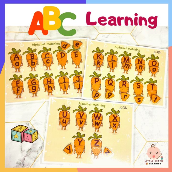 Buku ABC Montessori Padanan Huruf Besar & Kecil - Activity Alphabet ...