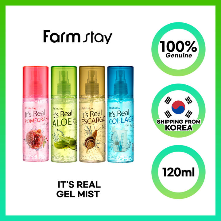 FARMSTAY IT'S REAL GEL MIST 120ml ★Korea cosmetics★ POMEGRANATE / ALOE ...
