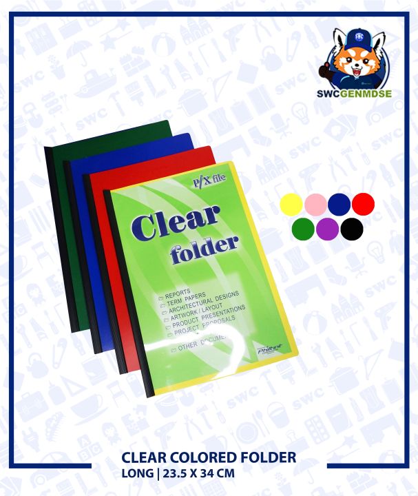 Clear Colored Folder | Paper Organizer | Long, Short | Lazada PH