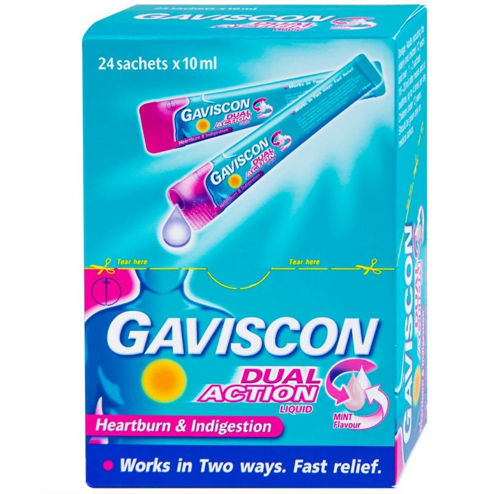 GAVISCON Double Action Liquid Sachet 24 *10ml | Lazada Singapore