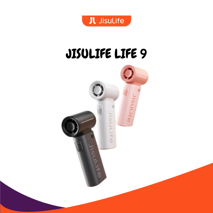 JISULIFE Life 9 Turbo Jet Fan 5000mAh Battery Rechargeable Handheld Fan ...