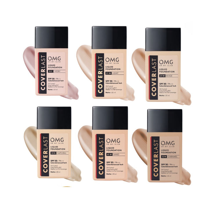 OMG Foundation Coverlast Liquid SPF 20 PA++ 25ml | Lazada Indonesia