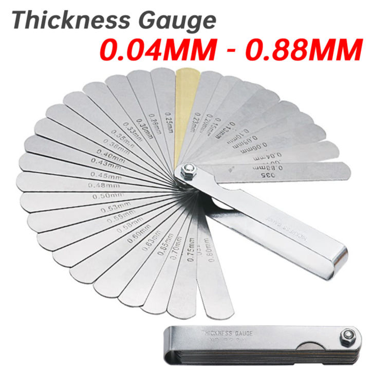 laaqgu 32 Blades Metric Thickness Gauge Set Tappet Valve Feeler Gauge ...