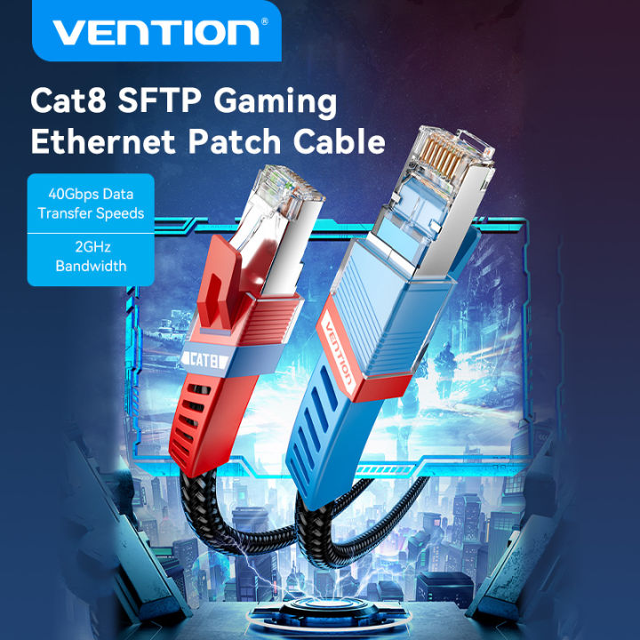 Vention Cat 8 SFTP Gaming Ethernet Patch Cable 40Gbps 2000MHz RJ45 Cat8 ...