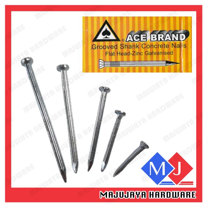 White Concrete Nail Paku Simen Paku Dinding Paku Batu Putih Small Pack ...