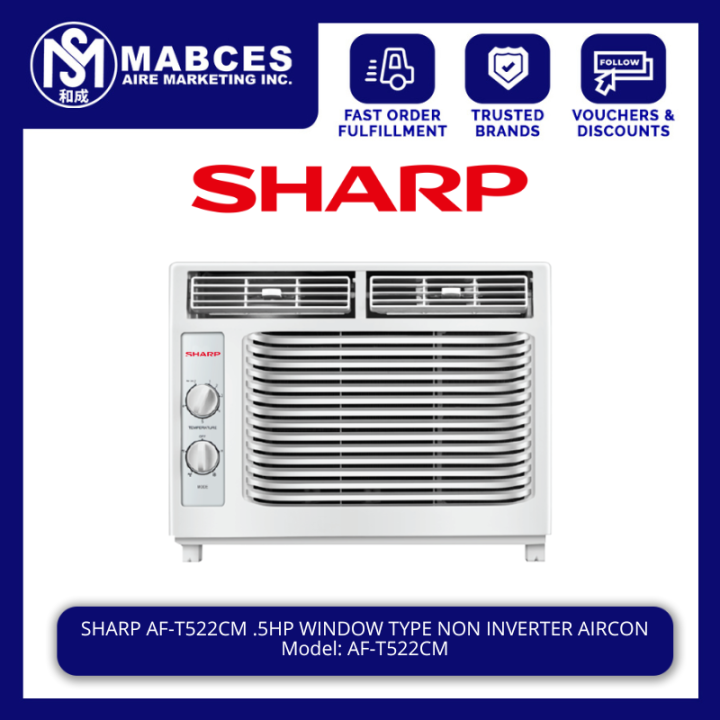 SHARP AF-T522CM 0.5hp Window Type Aircon | Lazada PH