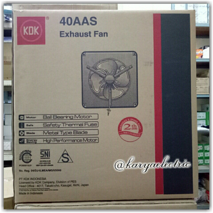 EXHAUST FAN DINDING / TEMBOK BESI KDK 40AAS GARANSI | Lazada Indonesia