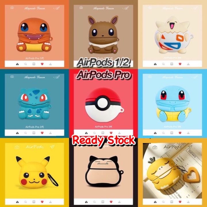 Airpods Pro Case Airpods 1/2/3 Case Pokemon Series Cute Silicone Gel ...