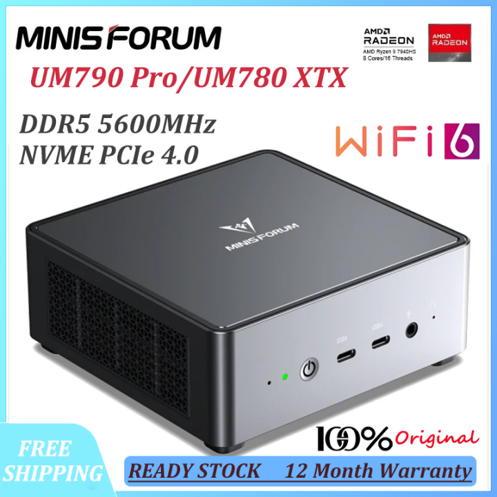 MINISFORUM UM790 Pro Mini PC DDR5 5600MHz SSD PCIe 4.0 7000+Mbp/s ...