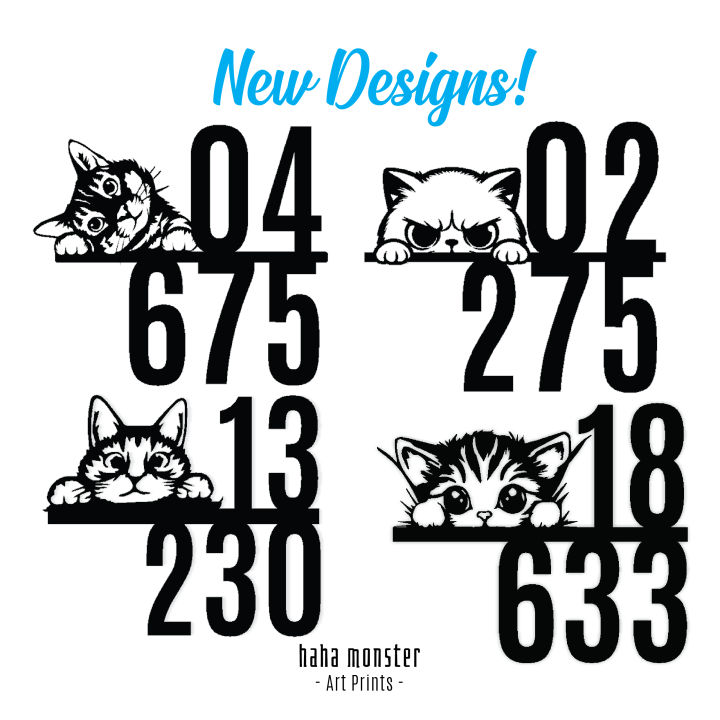 Customised HDB Cat Unit Number | Pesonalised House Gate Unit Number ...