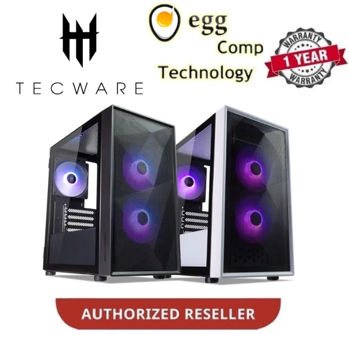 TECWARE FORGE M2 TG X3 FANS ARGB MATX GAMING DESKTOP CASE ( BLACK ...