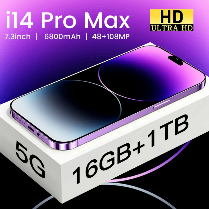 โทรศัพท์มือถือใหม่ I14 Pro Max 8GB 256GB Hp Murah Ip 14 Pro Max ...