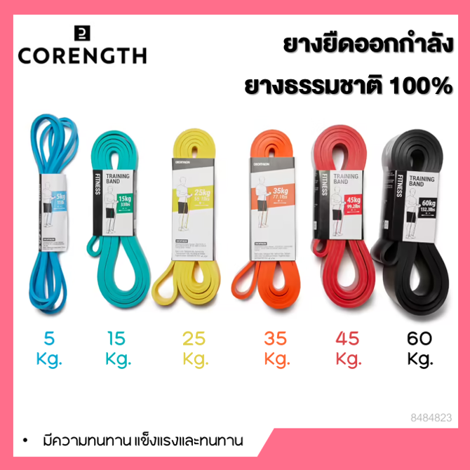 Corength ยางยืดออกกำลังกาย ยางโยคะ ยางยืดเวทเทรนนิ่ง 5-60kg แท้ 100% มี ...