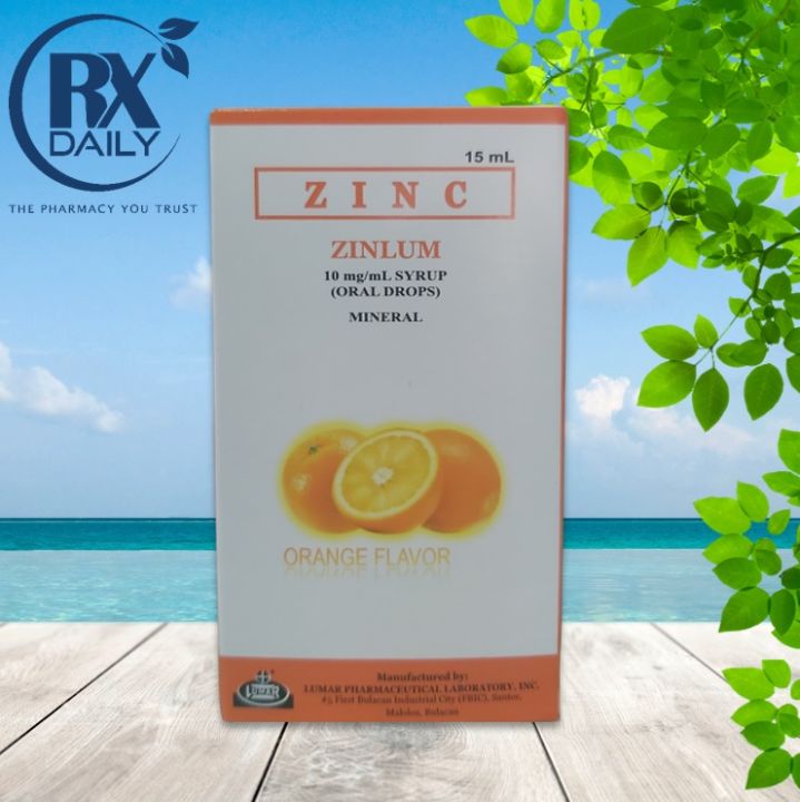 Zinc Zinlum 10mg/ml Syrup 15ML | Lazada PH