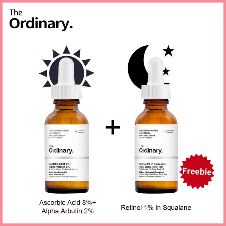 The Ordinary Ascorbic Acid 8% + Alpha Arbutin 2% +Vitamin C & Retinol ...