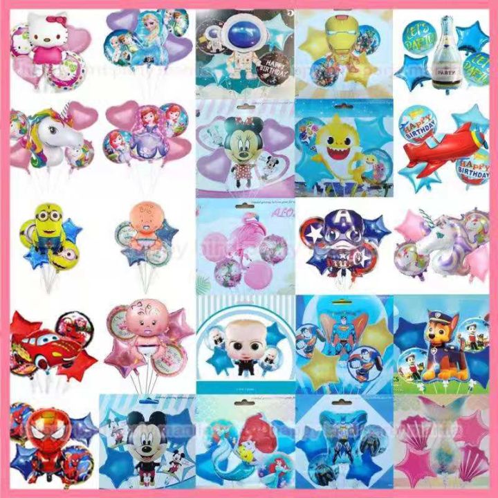 5pcs Character Foil Balloon party decor partyneeds party supplies ...