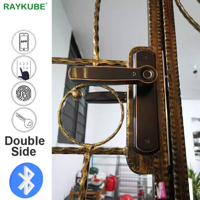 DX-RAYKUBE Smart Door Lock Double Fingerprint & Password & Bluetooth ...