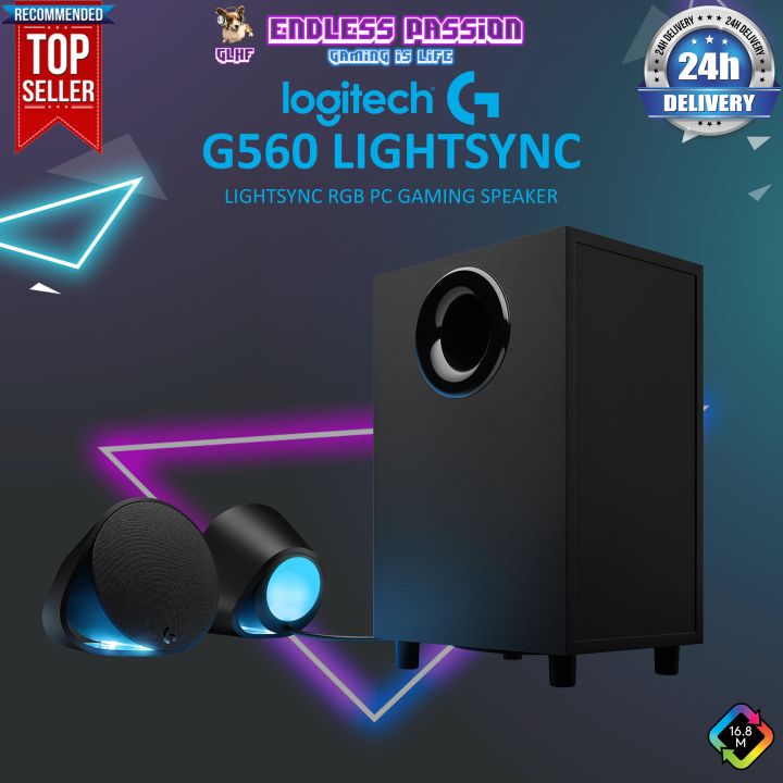 Logitech G560 LIGHTSYNC PC Gaming Speakers with Game Driven RGB ...