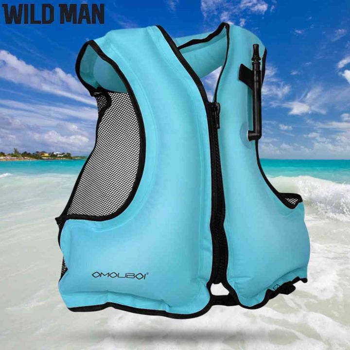 PVC Inflatable Life Jacket Adult Adjustable Buoyancy Life Vest Water ...