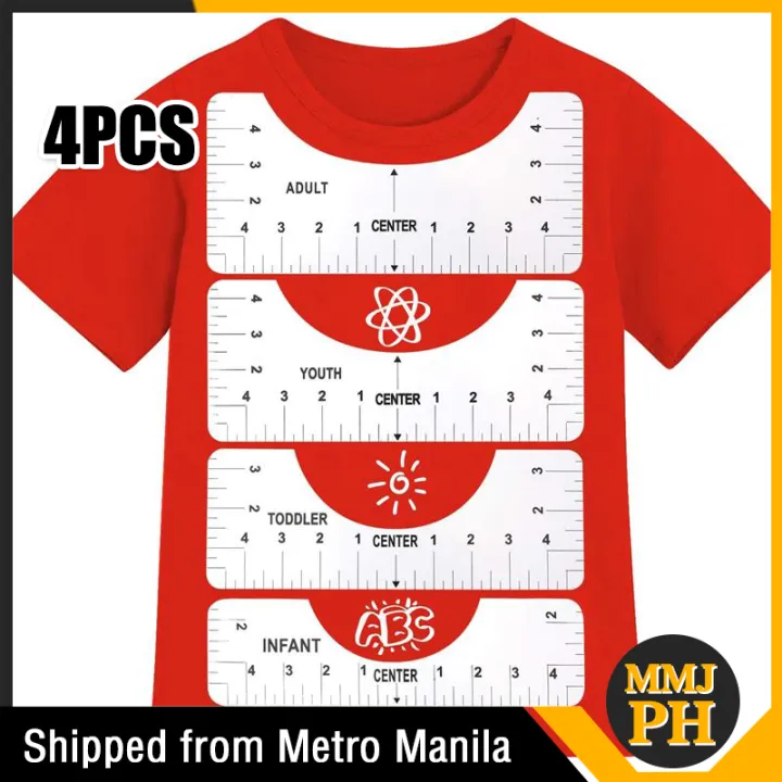 4pcs T-Shirt Ruler Guide T-Shirt Alignment Guide Tool For Centering ...