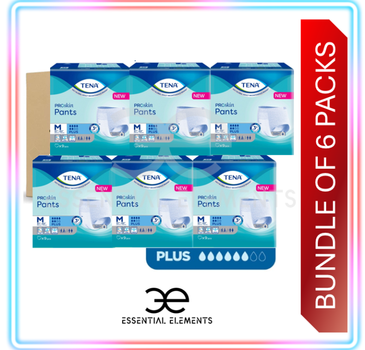 TENA [BUNDLE OF 6] Proskin Plus ADULT DIAPER PULL UP PANTS UNISEX M/L CARTON DEAL | Lazada Singapore