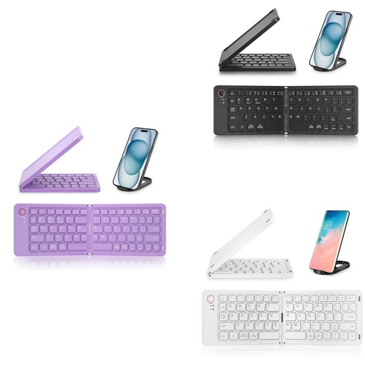 Mini Foldable Bluetooth Wireless Keyboard (Sync Up to 3 Devices ...