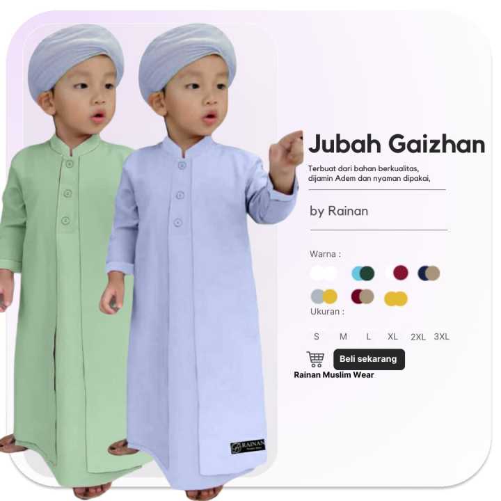 Toko Rainan Jubah Model GAIZHAN by RAINAN Usia 1 - 13 tahun Jubah Model ...