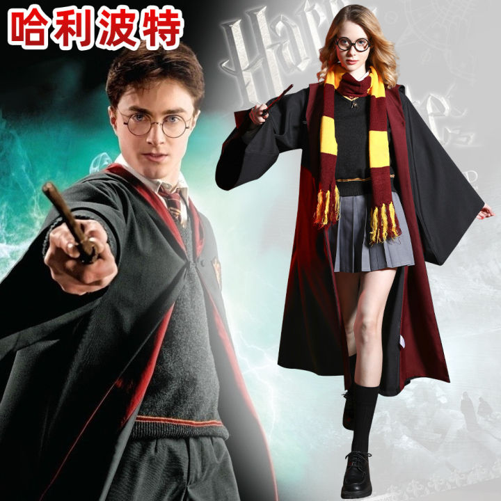 Harry potter cos costume magic robe cape halloween robe cosplay academy ...