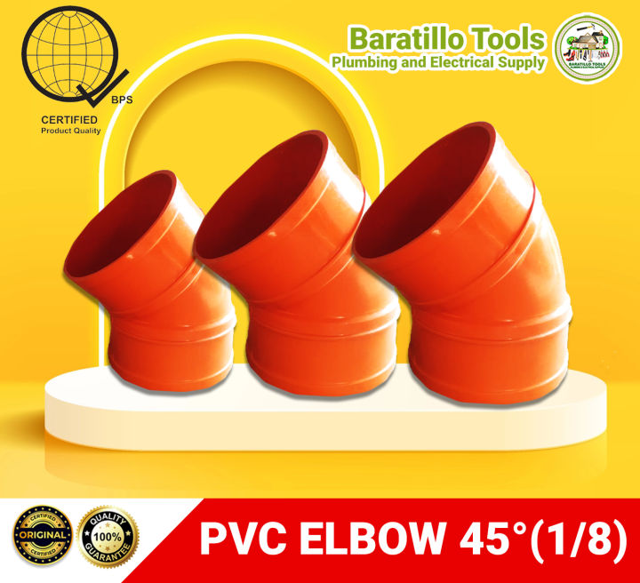 Original PVC 45° Orange Elbow (1/8) 2", 3" & 4" | Lazada PH