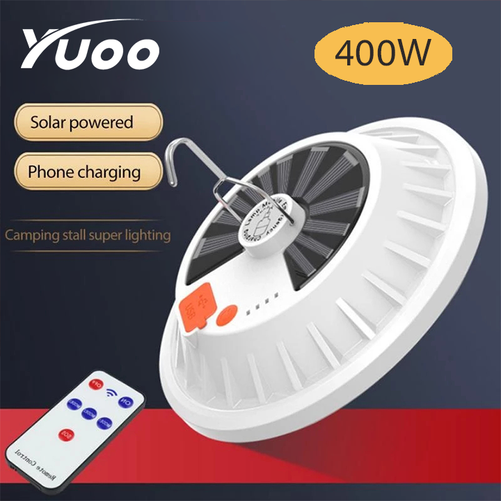 Yuoo 400W Super Bright USB Rechargeable LED Light Bulb Portable Outdoor ...