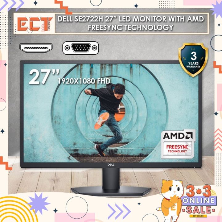 Dell SE2722H 27" Inch FHD 1920x1080 LED Monitor with AMD FreeSync (HDMI ...