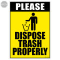 Dispose Trash Properly Sign - Laminated Signage - A4 / A5 Size | Lazada PH