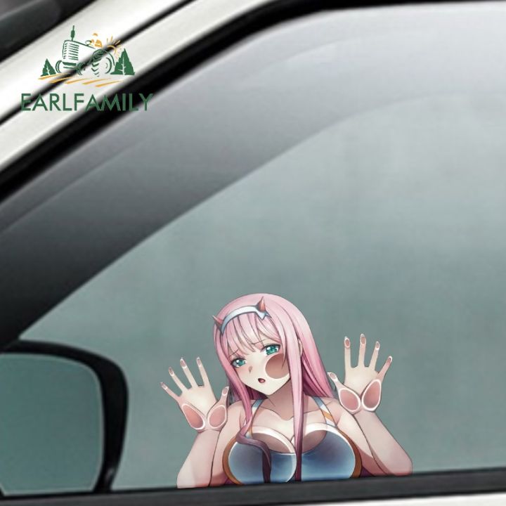 EARLFAMILY 13cm x 10cm Zero Two Car Stickers Graffiti Laptop Windows Decal Surfboard Vinyl ...