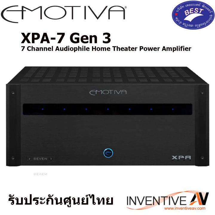 Emotiva XPA-7 Gen3 7 Channel Audiophile Home Theater Power Amplifier ...