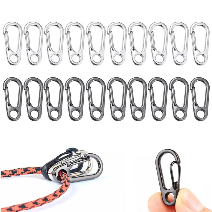 Snap Hooks 30mm Long Keyrings Handbag Spring Loaded Gate Small Keychain ...