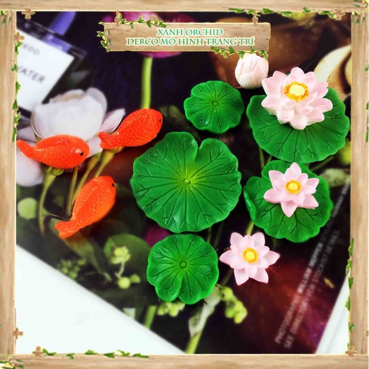 Mô Hình Tiểu Cảnh "Hồ Cá Sen Mini" Trang Trí Sen Đá, Sân Vườn/ Chậu Cây ...