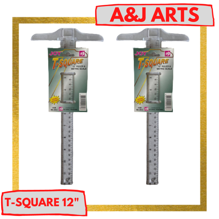 T-Square Joy 30cm 12'' Plastic Metric T Square Double Side Ruler Tool ...