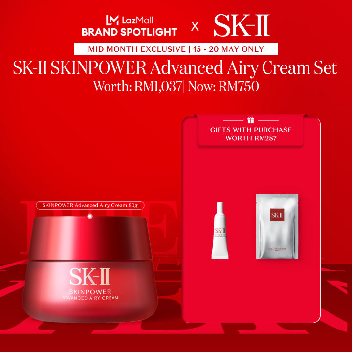 [15 - 20 May only] SK-II SKINPOWER Advanced Airy Cream Set - SKINPOWER Advanced Airy Cream 80g ...