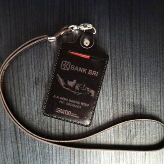 Name Tag Kulit Asli Custom Logo - ID Card Holder Kulit Premium - Name ...