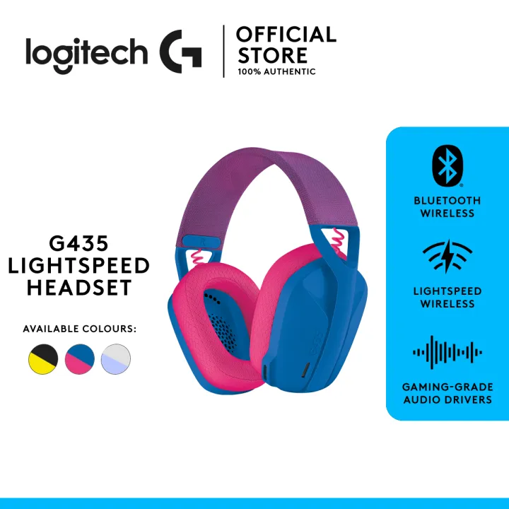 Logitech Gaming Headset G435 LIGHTSPEED Ultra-Light Bluetooth USB 2.0 ...