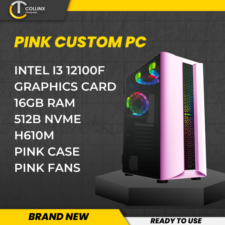 [ PINK PC BUILD F - BUBBLEGUM ] INTEL CORE I3 12100F 12TH GEN CPU ...