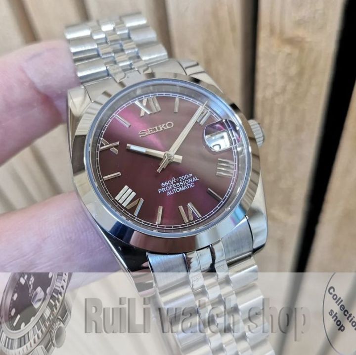 Watch 36mm Stainless Steel Tooth Ring Pointer Type Japanese NH35 ...