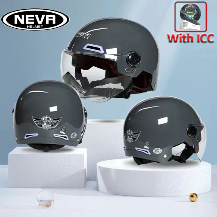 NEVA Original With ICC Sticker Motorcycle Helmet Half Face Dual Visor ...