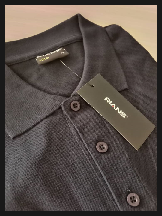 BLACK - RIANS 220 gsm Collar Shirt ( Short Sleeve ) PLUS SIZE | Lazada