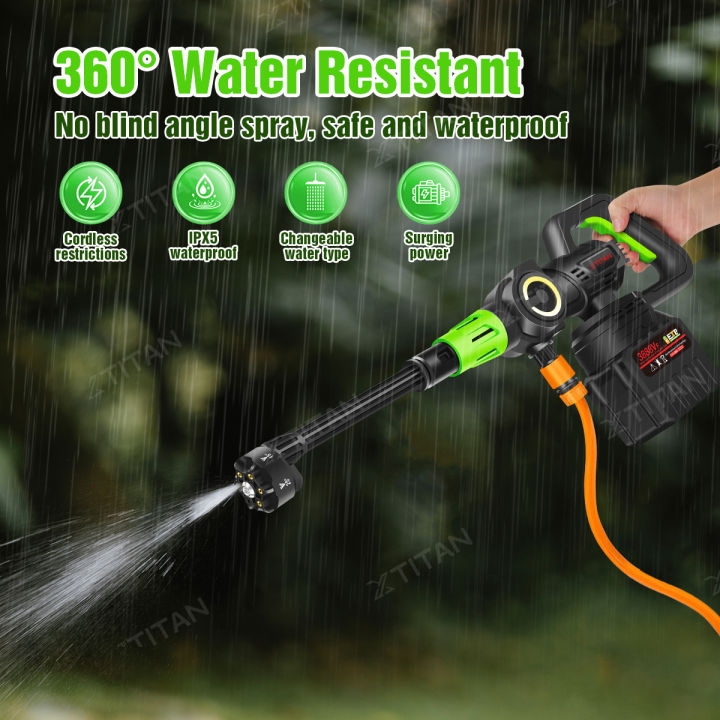 XTITAN Water Jet Cordless Washer High-Pressure Water Gun Floor Tiles ...