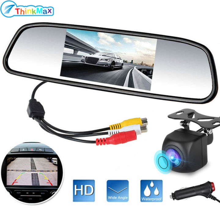 Car Backup Camera Kit 5" TFT LCD Monitor 170° Wide Viewing Angle Night ...