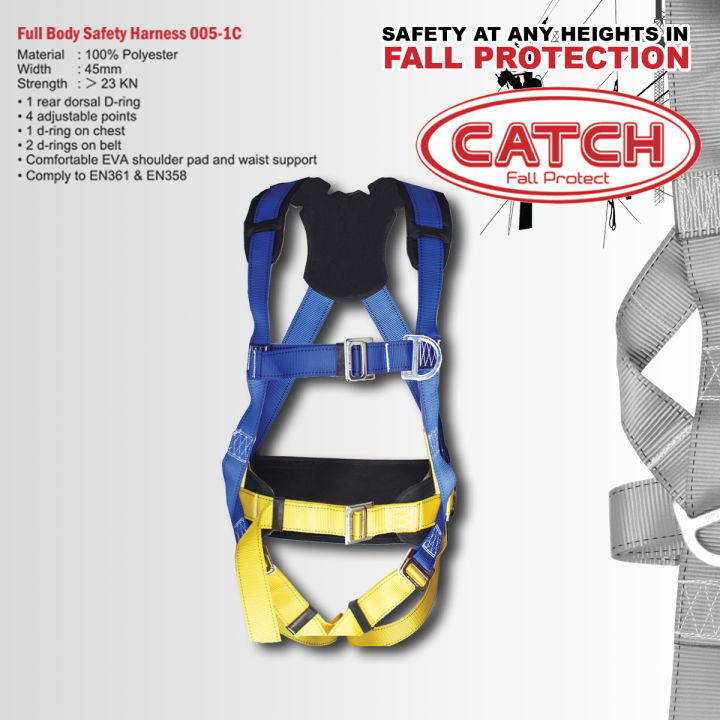 CATCH 1C Full Body Harness / Heavy Duty Fall Arrest for Construction ...