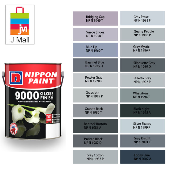 (1949-2002) 1L Nippon Paint 9000 Gloss Finish Wood & Metal Classic ...