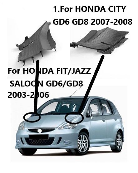 a pc Engine Hood Hinge trim Cover Cap For Honda FIT JAZZ 2003 2004 2005 ...